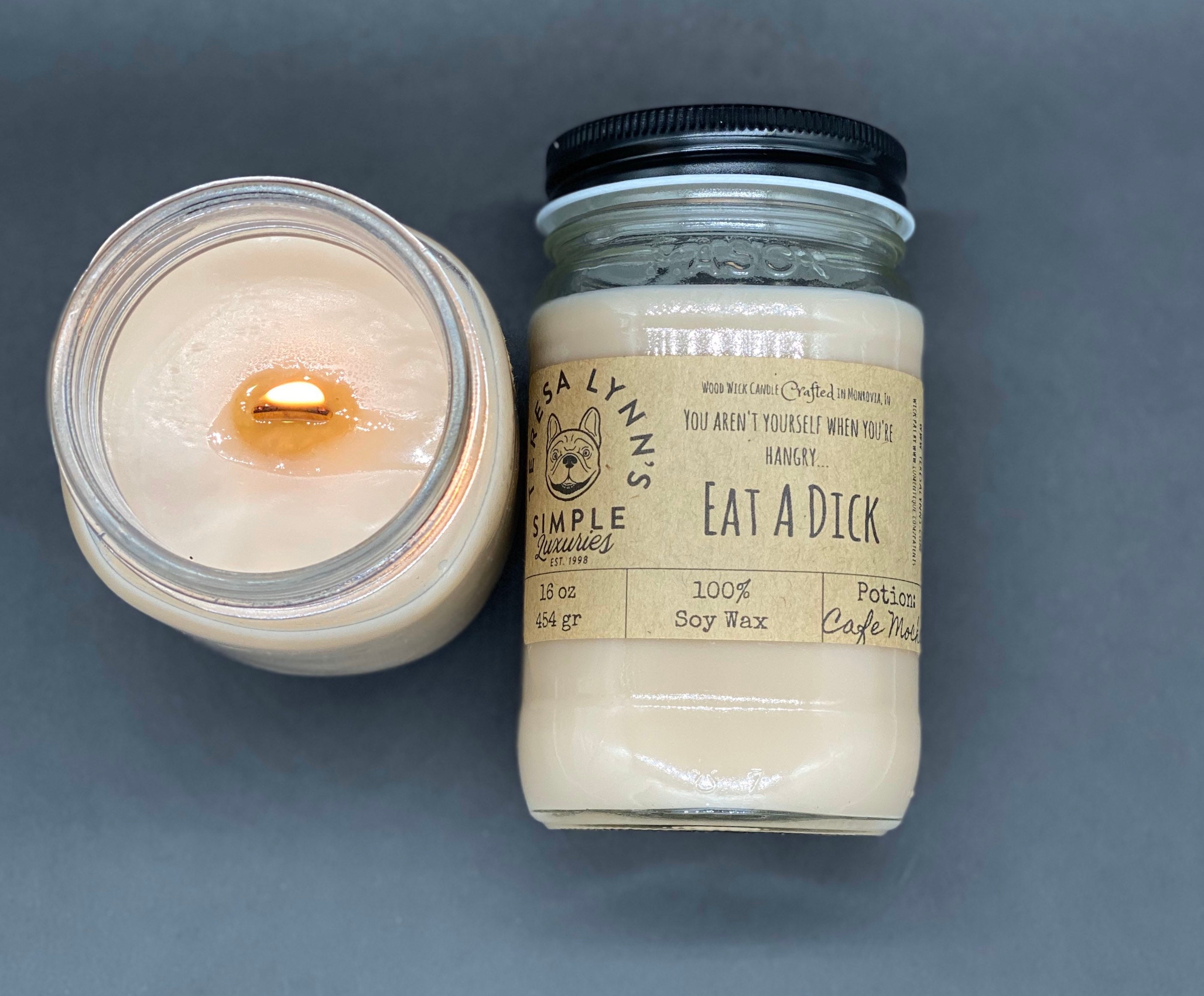 Eat a D!ck, candle, coffee candle,caramel macchiato, funny candle, gag ...