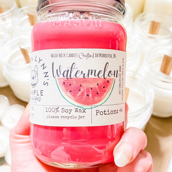 Watermelon Candle - Etsy