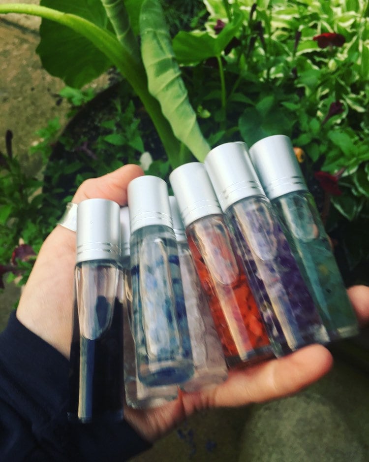 Crystal Infused, essential oil, crystal roller, protection oil ...