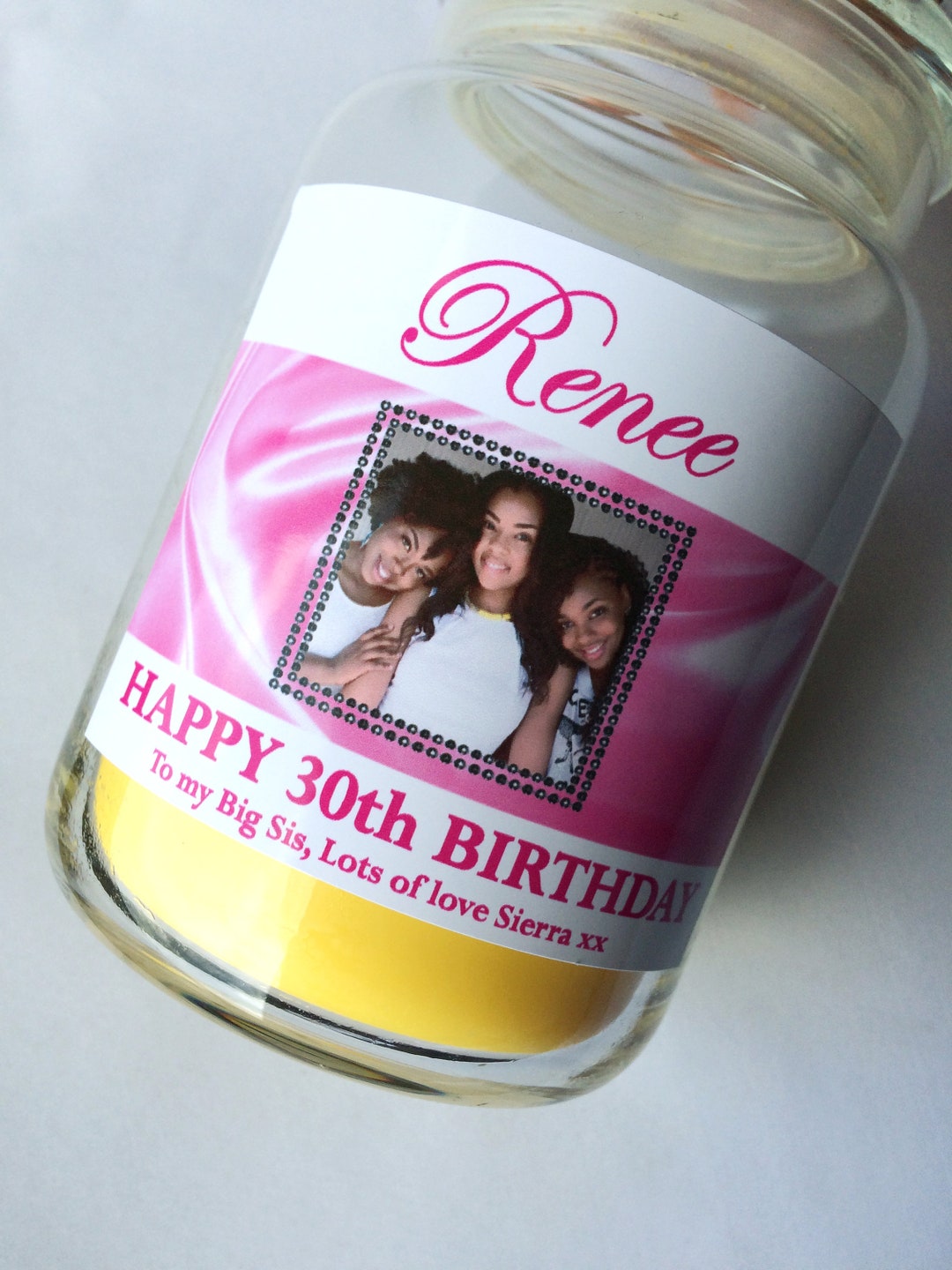 Personalised Birthday Candle Label Sticker Gift, Place on Your ...