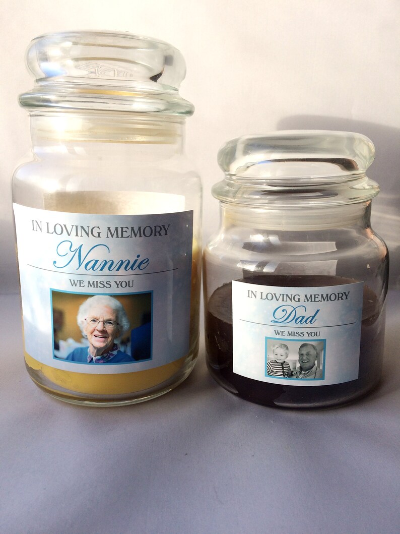 Personalised Photo Memorial Loss Remembrance Candle Label | Etsy UK