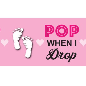 40x Pop When I Drop Baby Shower Gift Favour Party Popper Wrappers ...