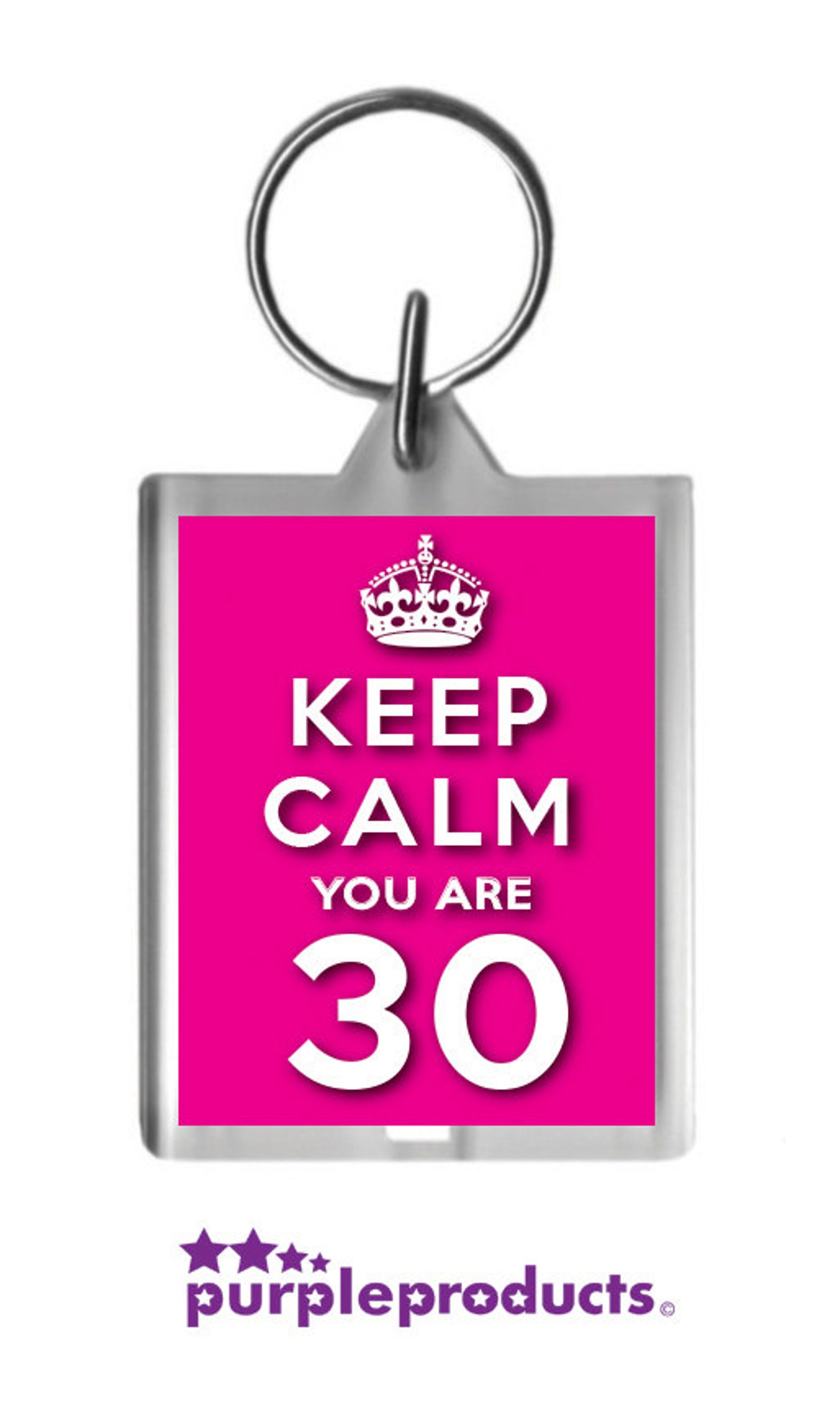 Keep Calm You Are 30 30th Birthday Keyring Gift 5 Colours to - Etsy UK