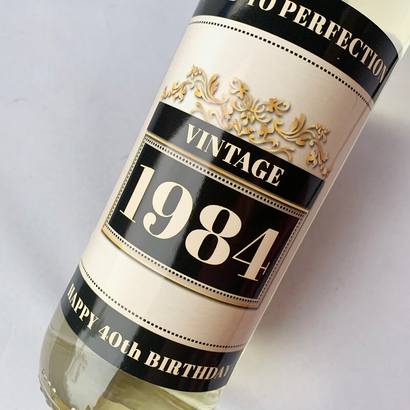 40th Wine Labels - Etsy