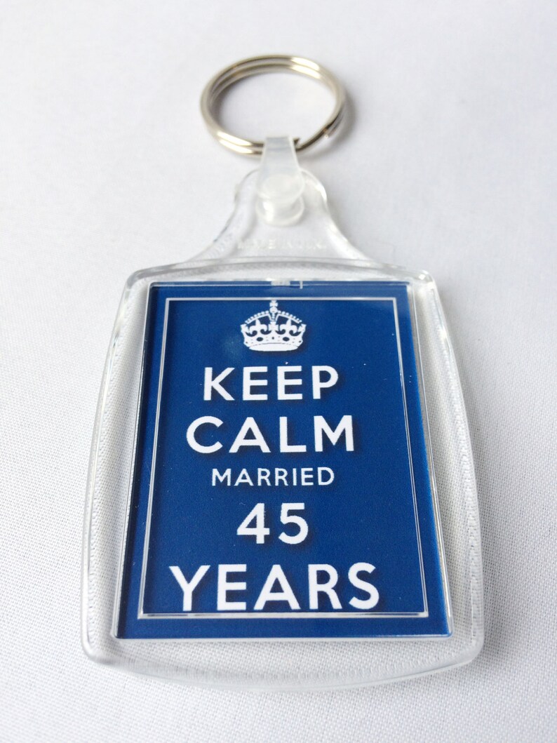 Keep Calm 45th Sapphire Wedding Anniversary Married 45 Years - Etsy