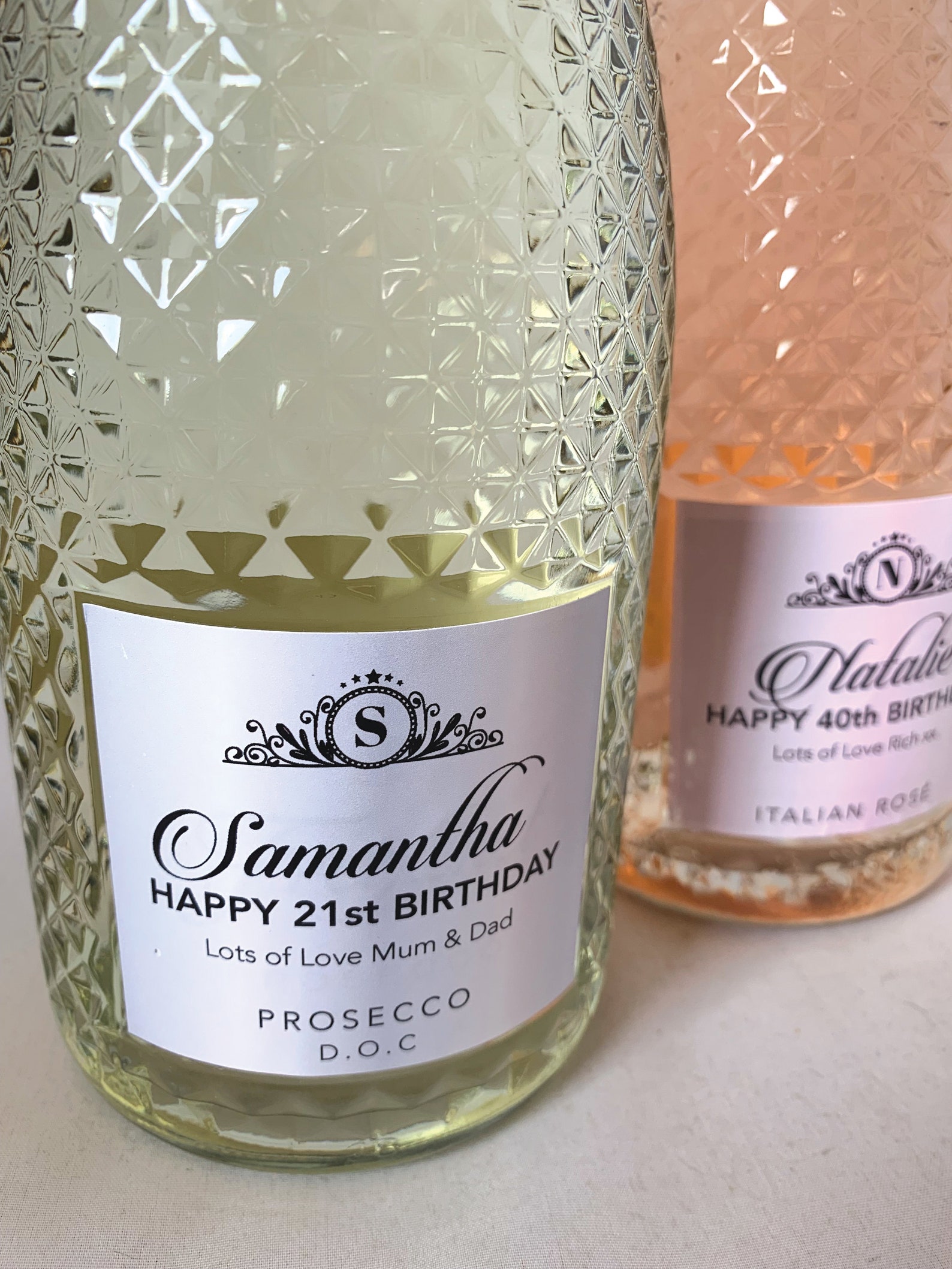 Personalised Prosecco Bottle Label Any Name Birthday Any - Etsy UK