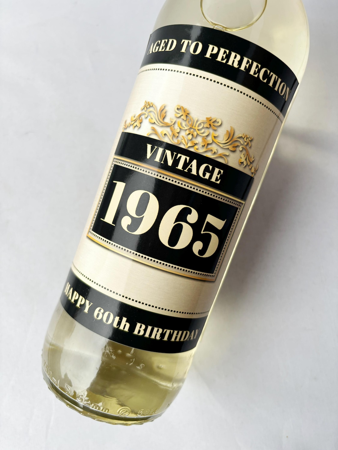 1965 Vintage 60th Birthday 2025 Aged to Perfection Wine Bottle Label - Etsy