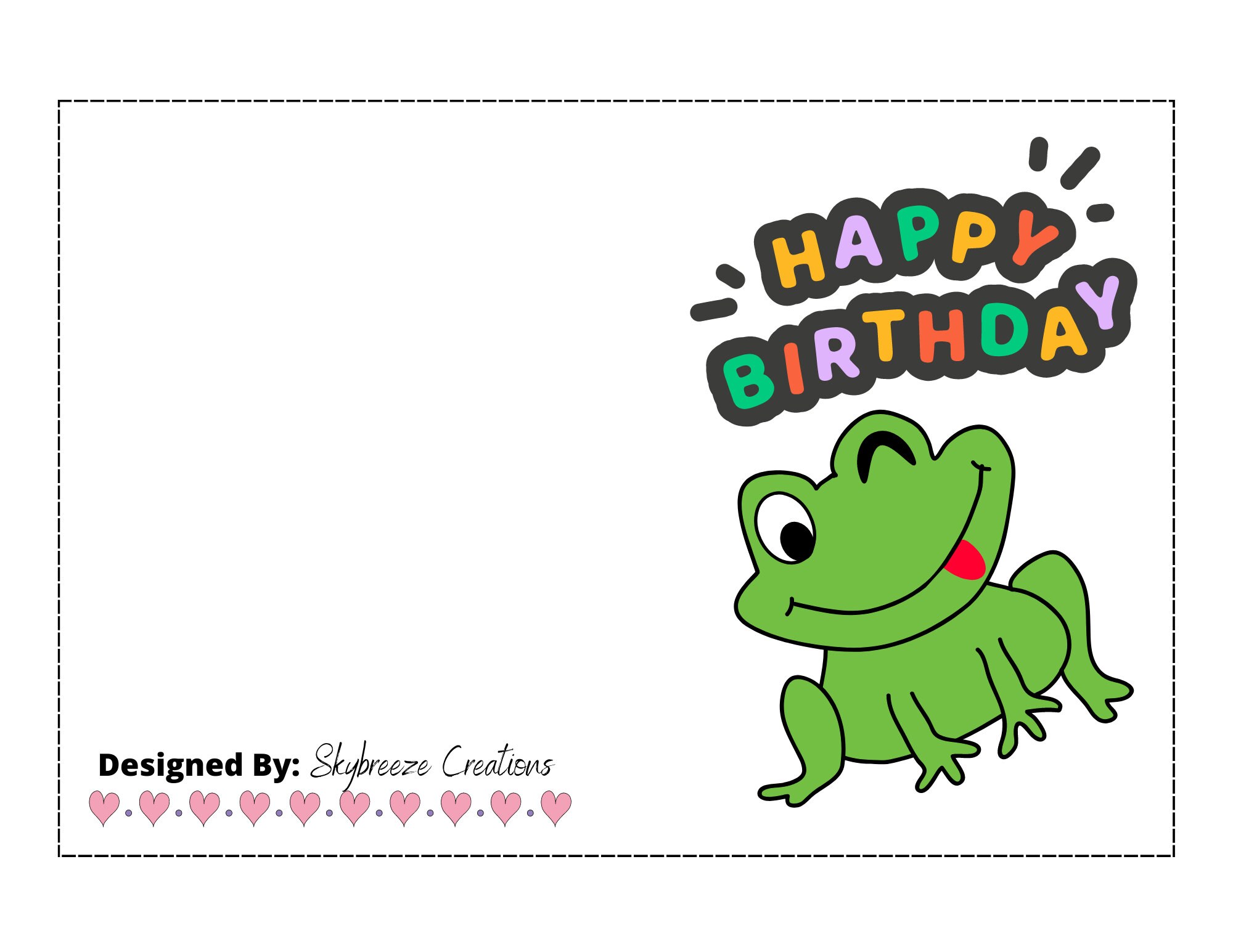 Happy Birthday Frog,funny Frog Gift,card for Frog Lovers, Frog Lover ...