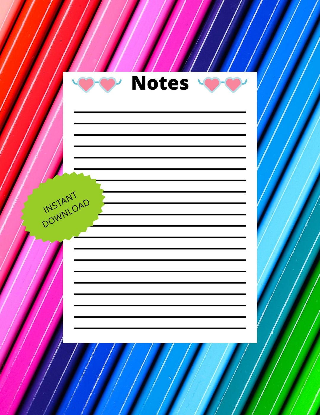 Cute Note Page, Note Paper Printable, Lined Note Paper, Lined Notepad ...