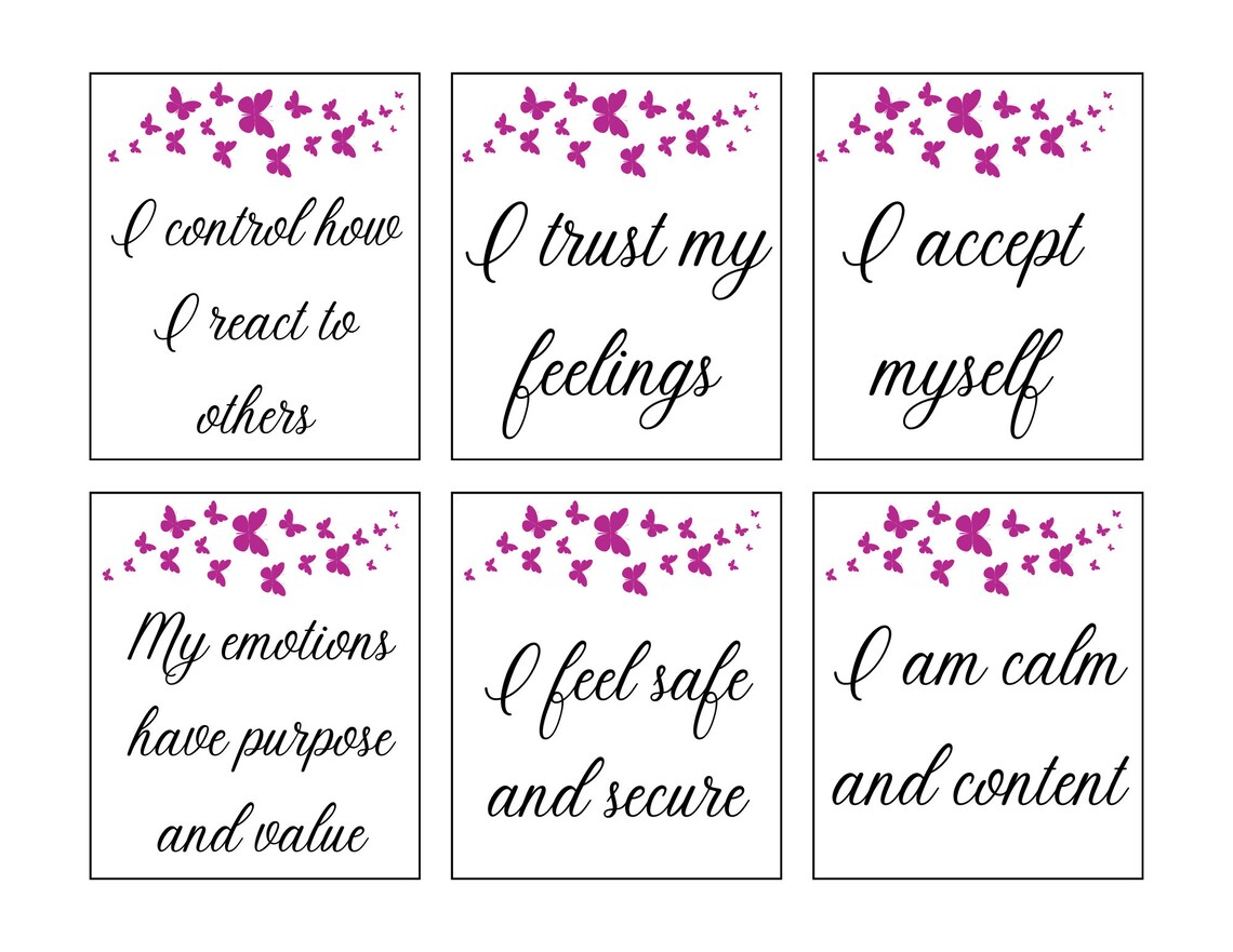 Self Love Printable Positive Affirmation Cards Printable - Etsy