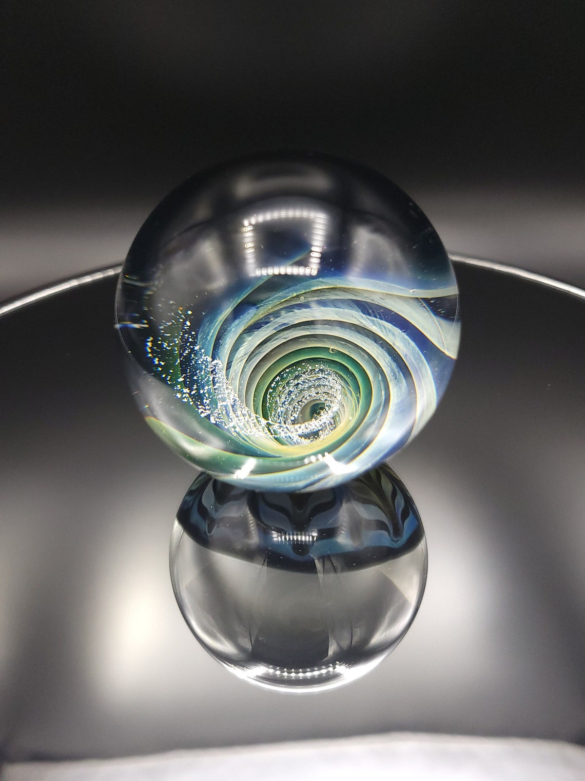 2.25 Inch Gold and Silver Fumed Vortex Marble - Etsy