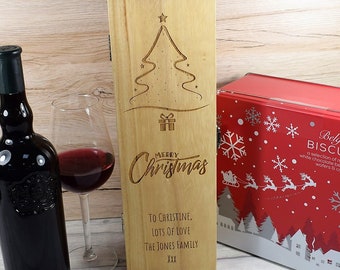 Christmas Wine Box | Etsy