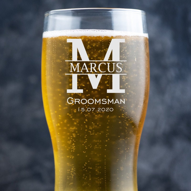 Groomsmen Beer Glass - Etsy