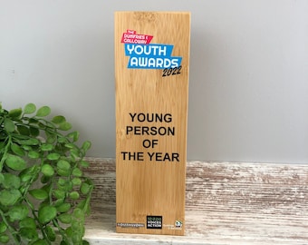 Engraved Wooden Football Trophy Award With Logo & Wording for - Etsy UK