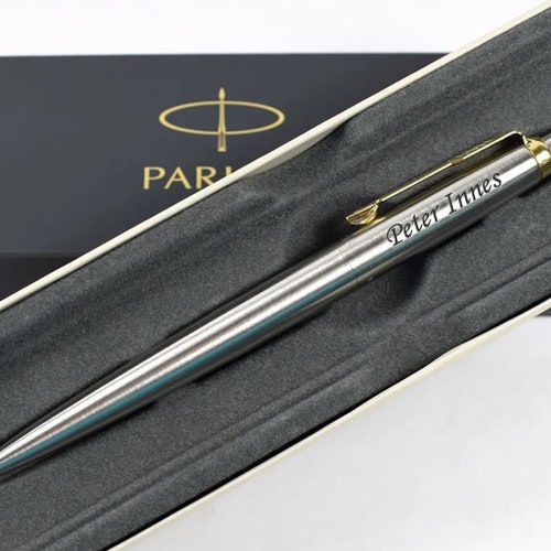 Personalised Pen Set Engraved Pen Stainless Steel Parker - Etsy UK Personalised Pen Set Engraved Pen Stainless Steel Parker - Etsy UK