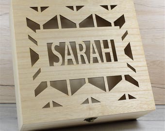 Wooden Cut Out Box with Cogs and Gears Design Boxes For | Etsy