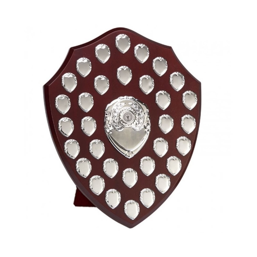 Engraved Rosewood Annual Shield Award: Corporate Recognition Trophy ...