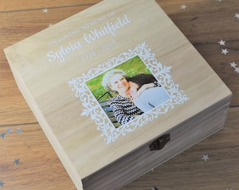 Memorial Gift Box, Memorial Gifts, Memory Box, Memorial Keepsake ...
