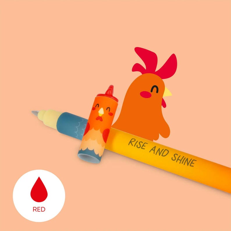 Legami Farm Animal Pens, Sweet Farm Animal Erasable Gel Pen Set of 4 ...