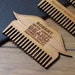 Custom Engraved Laser Cut Beard Comb Wooden Comb Mens Gift - Etsy