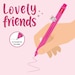 Legami Lovely Friends Unicorn Gel Pen, Pink Ink, Unicorn Pen, Cute ...