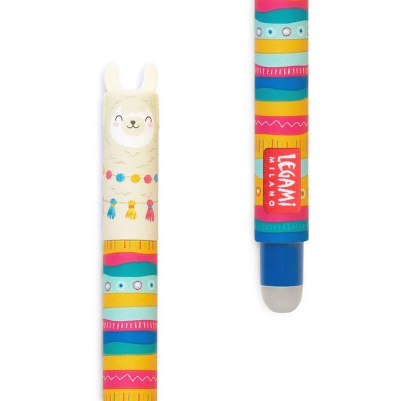 Legami Llama Erasable Gel Pen - Blue Ink - Etsy