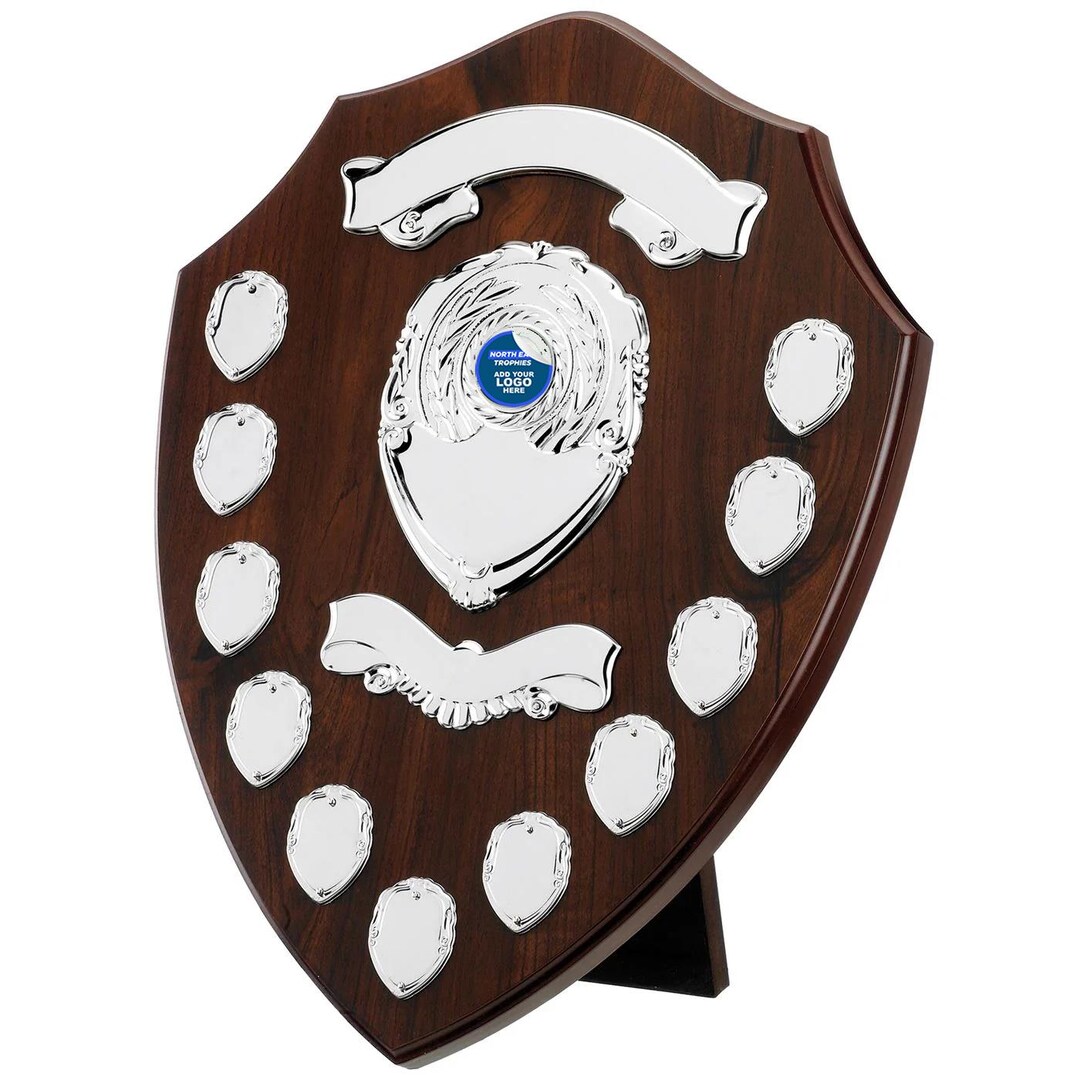 Personalised Engraved Wooden Annual Shield Award Corporate Trophy Award ...