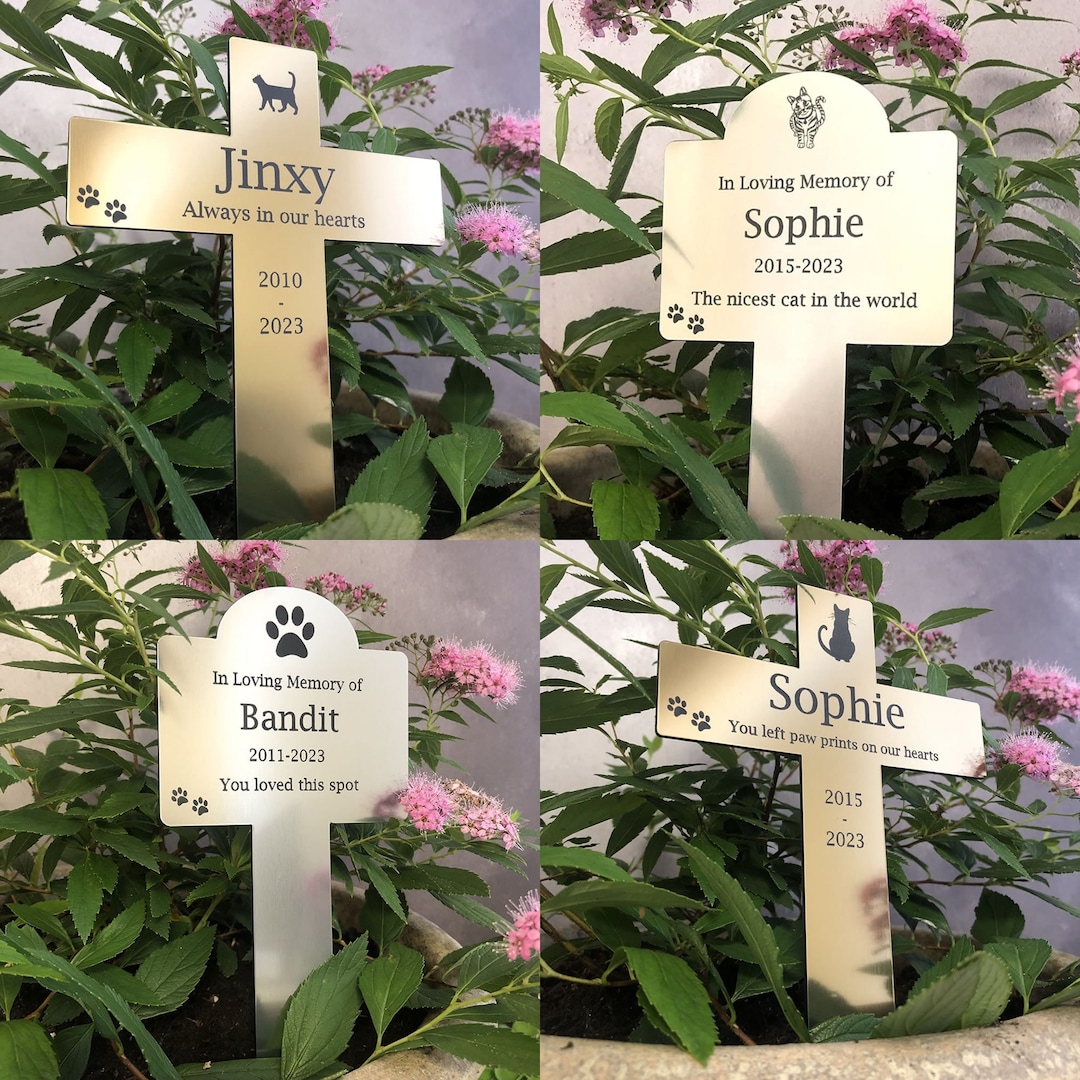 Personalised, Engraved Pet Memorial Grave Marker Stake, Pet Remembrance ...