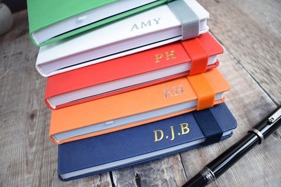 Personalised Embossed Notebook Personalized Initials | Etsy