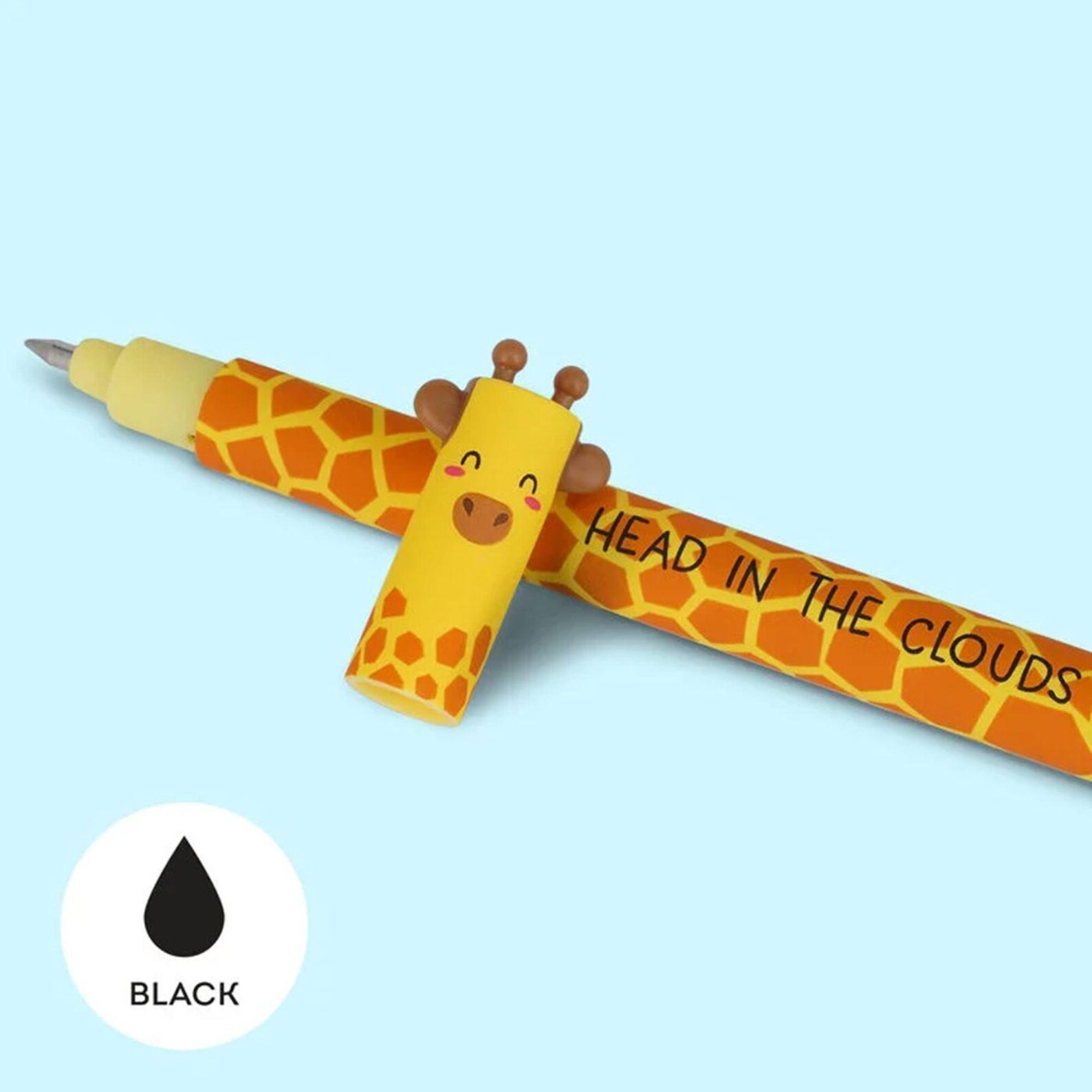 Legami Giraffe Erasable Gel Pen - Black Ink - Giraffe Pen, Safari ...