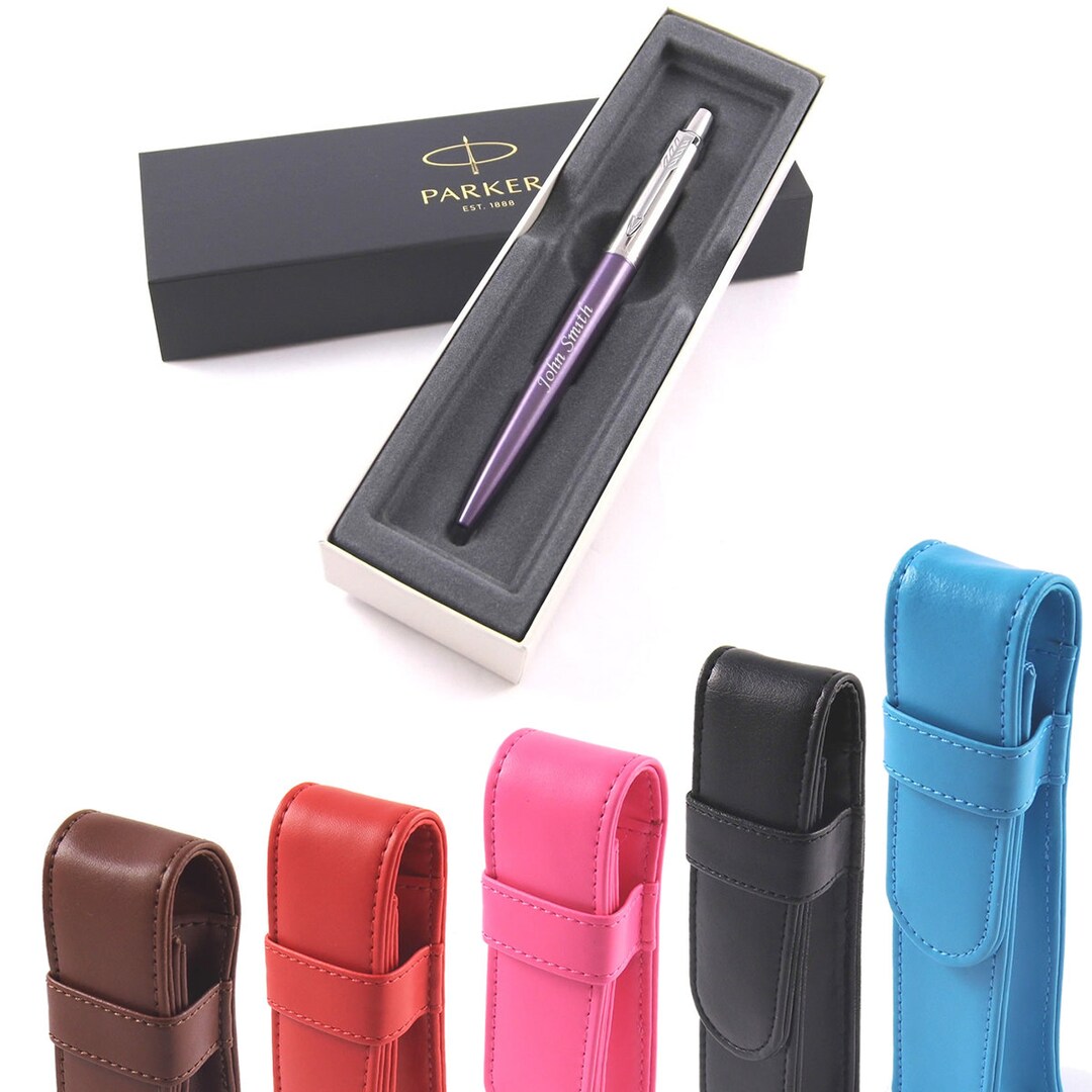 Personalised, Engraved Pen and Leatherette Case - Victoria Violet ...