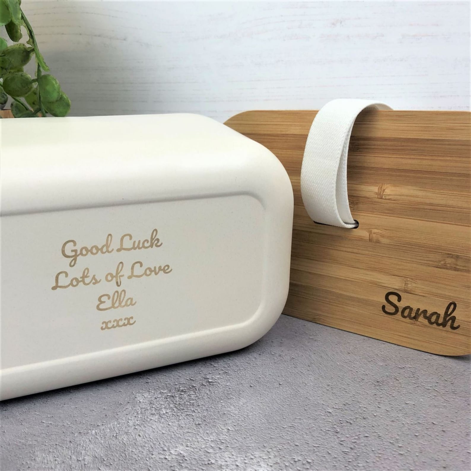 Personalised Engraved Bamboo Lunch Box Eco Friendly for Work Office ...
