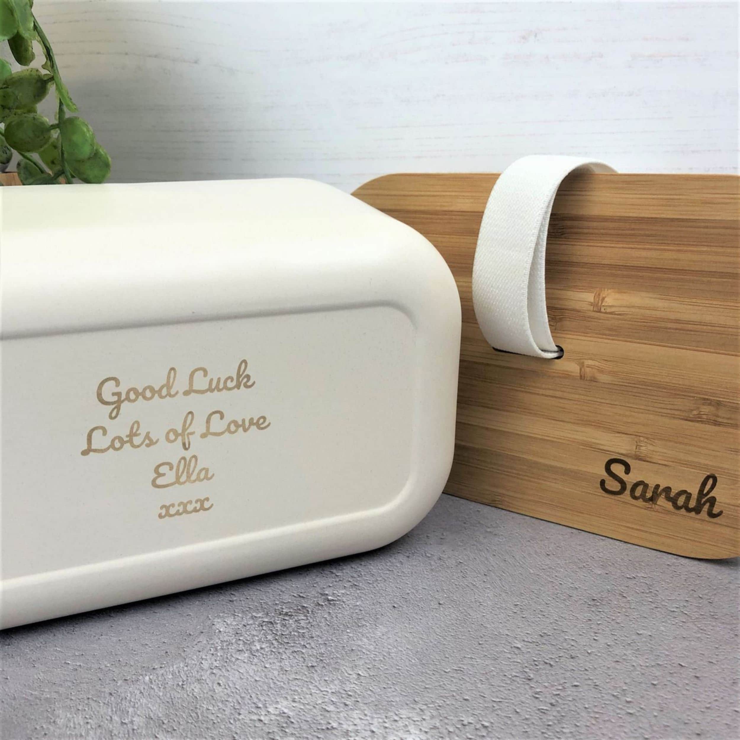 Personalised Engraved Bamboo Lunch Box Eco Friendly for Work - Etsy UK