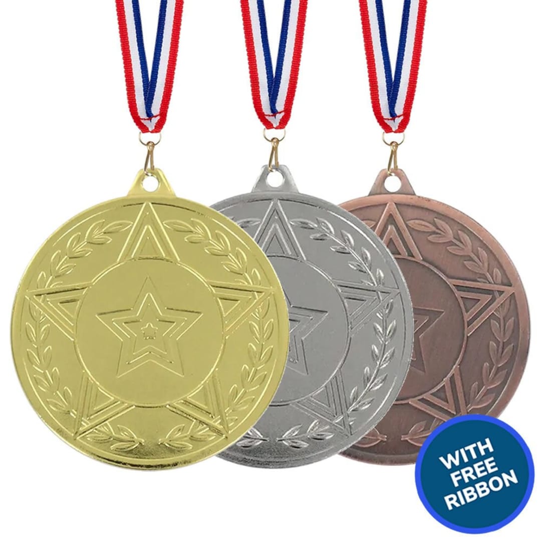 Personalised Engraved Medals Sports Award Complete With Medal Ribbon ...