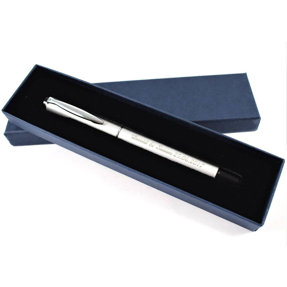 Personalised Pen Engraved Pen Engraved Silver Rollerball | Etsy