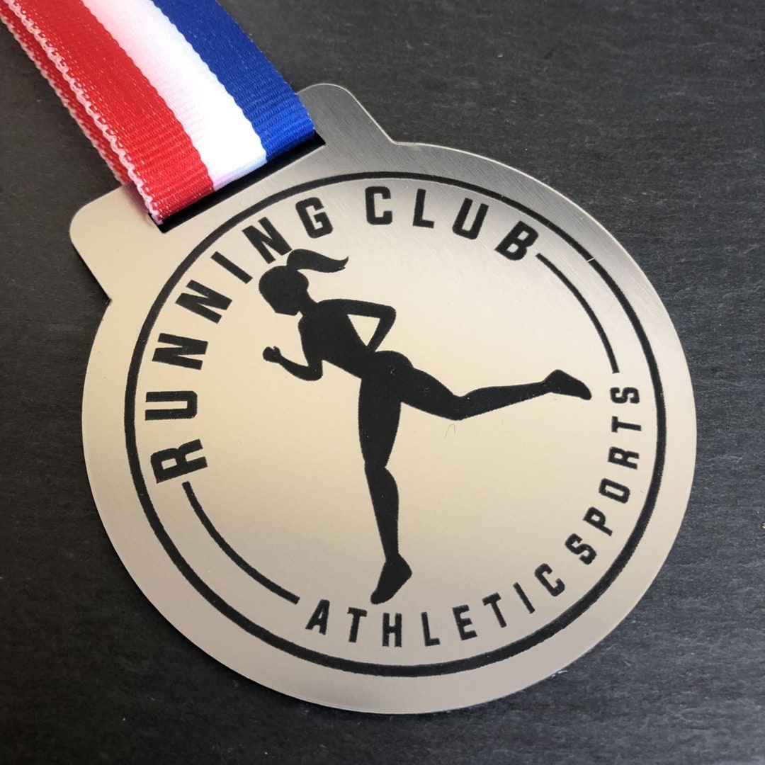 Personalised Acrylic Medal, Sports Medal, Engraved, Hiking, Running ...