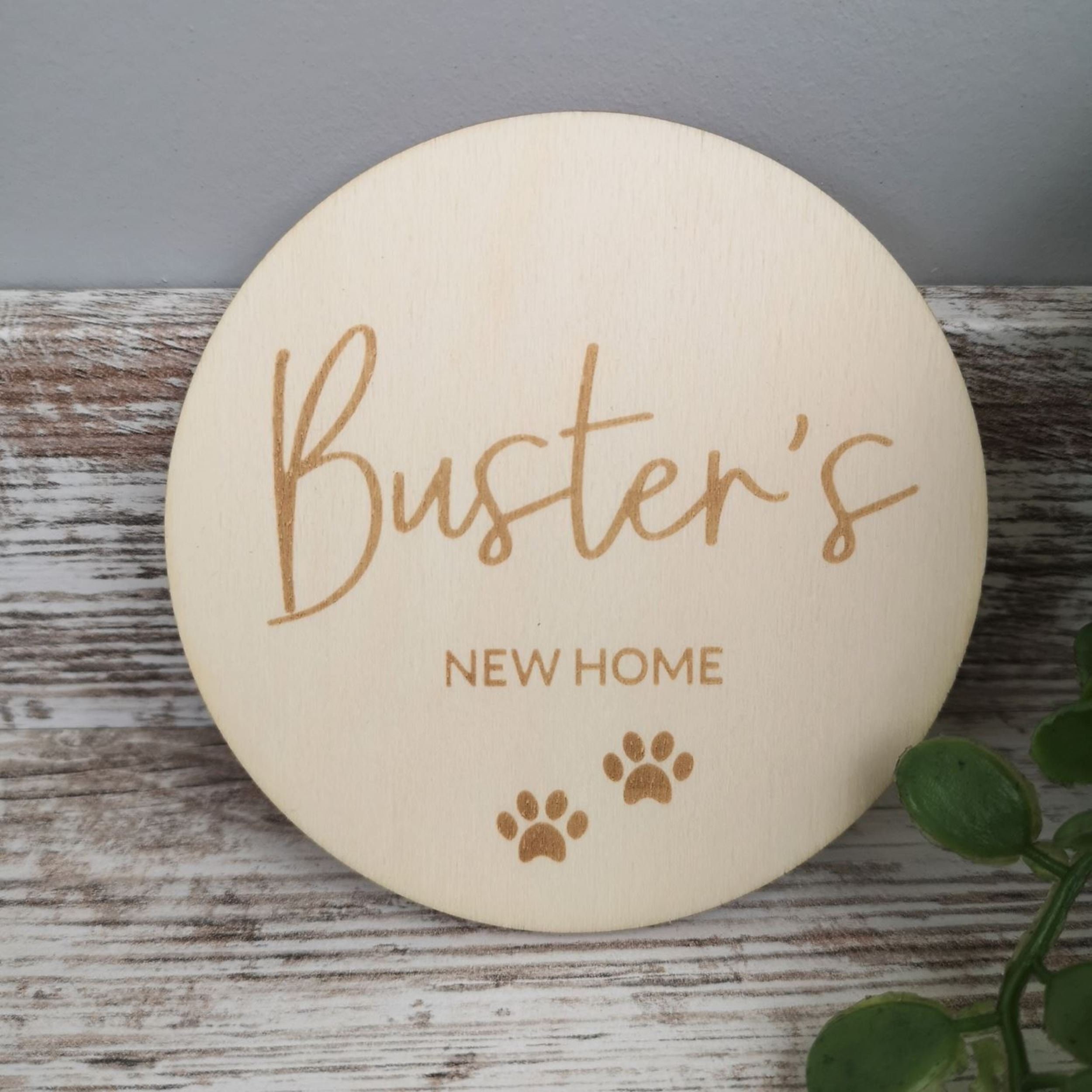 Personalised New Dog Sign | Dog New Home Sign L Engraved Dog Plaque ...