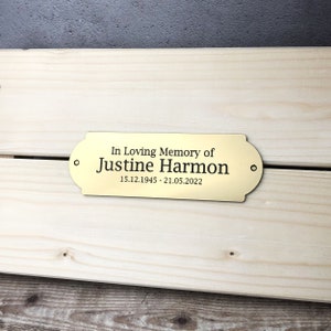 Personalised Bench Plaques, Remembrance Plaques, Outdoor Memorial ...