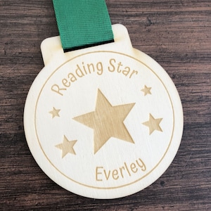 Personalised Engraved Wooden School Medals 8cm | School Medal L ...