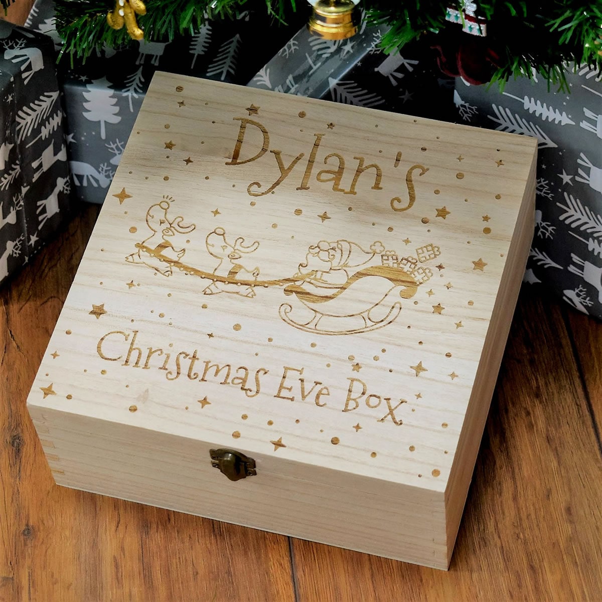 Engraved Xmas Eve Box Bespoke Personalised Wooden Christmas - Etsy
