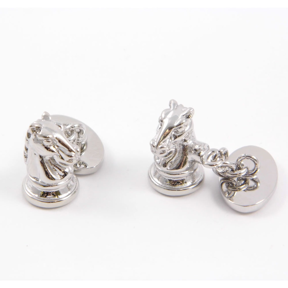 Knight Chess Pieces Chain Cufflinks & Engraved Gift Box - Etsy