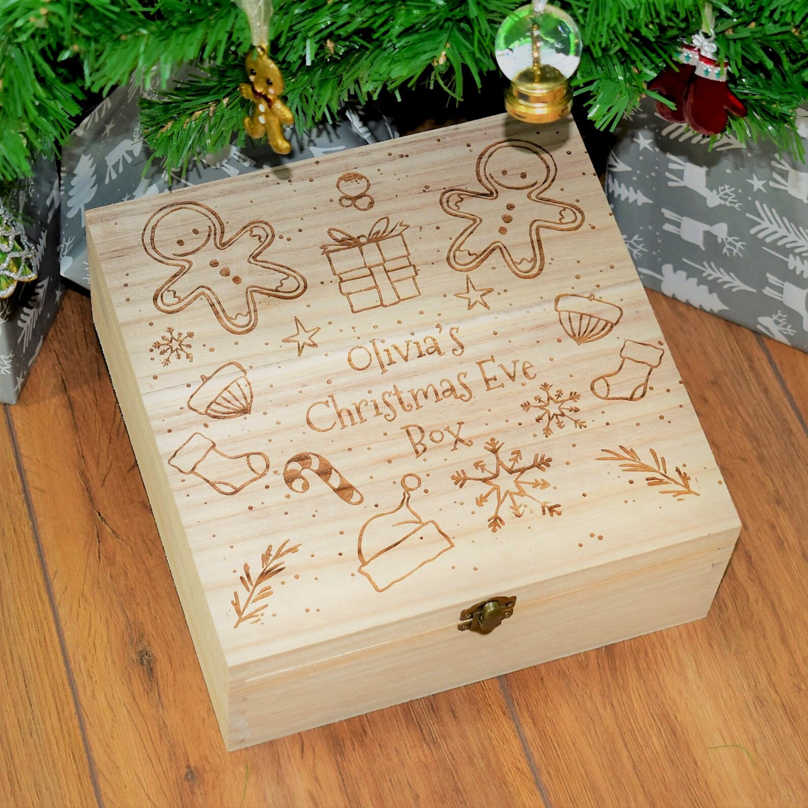 Christmas Eve Box - Bespoke Personalised Engraved Wooden Christmas Eve ...