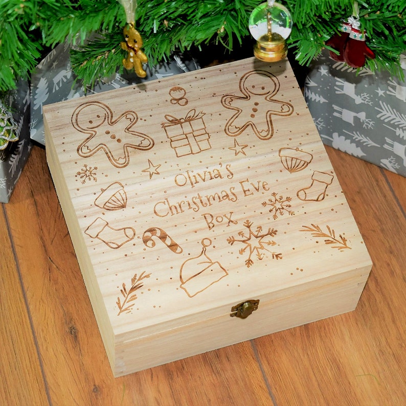 Christmas Eve Box - Bespoke Personalised Engraved Wooden Christmas Eve ...