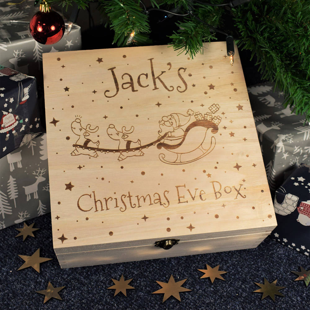 Engraved Xmas Eve Box Bespoke Personalised Wooden Christmas - Etsy