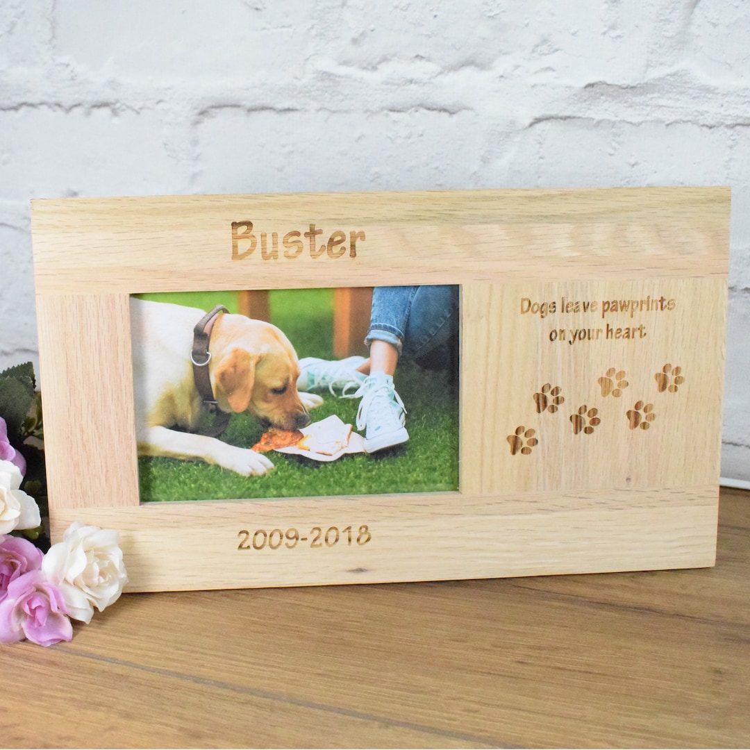 Personalised Photo Frame, Dog Photo Frame, Pet Photoframe, Pet Loss ...