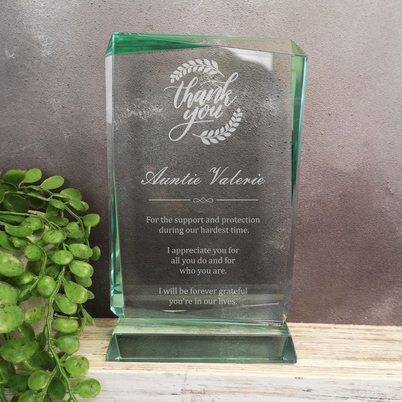 Engraved Glass Employee Award, Retirement Appreciation, for Manager ...