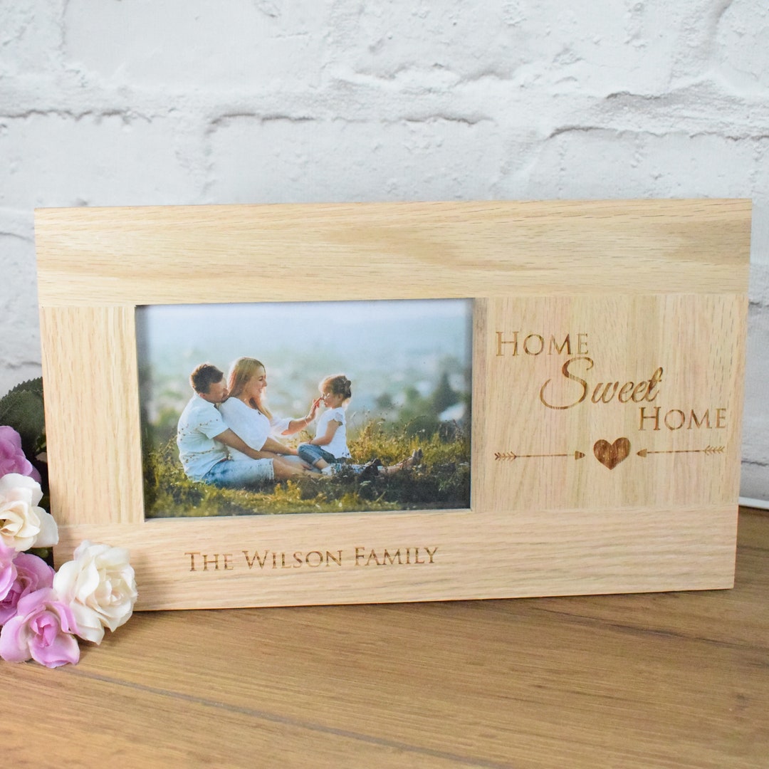 Personalised Photo Frames, Personalised Picture Frames, Solid Oak 6 X 4 ...