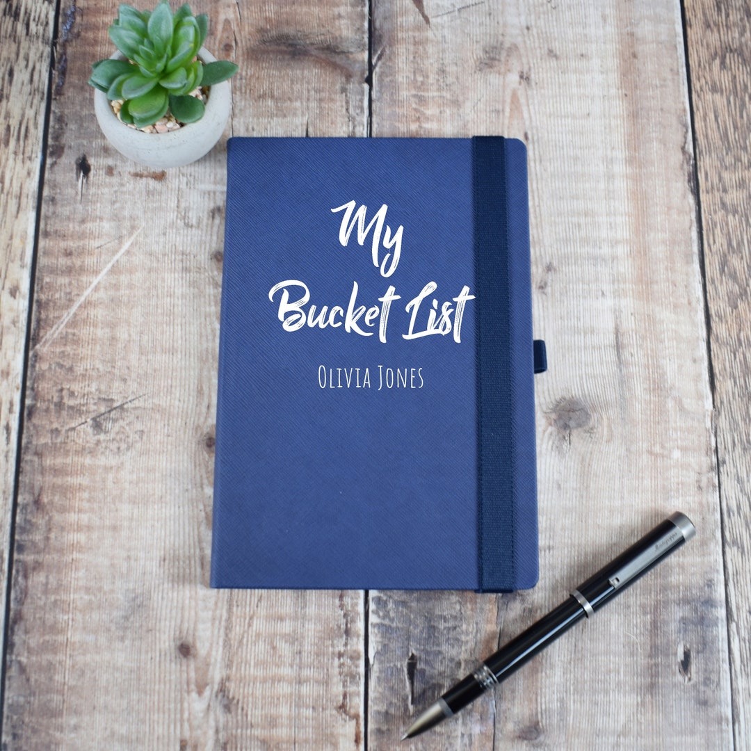 Bucket List Travel Notebook Personalised - Personalized Travel Journal ...