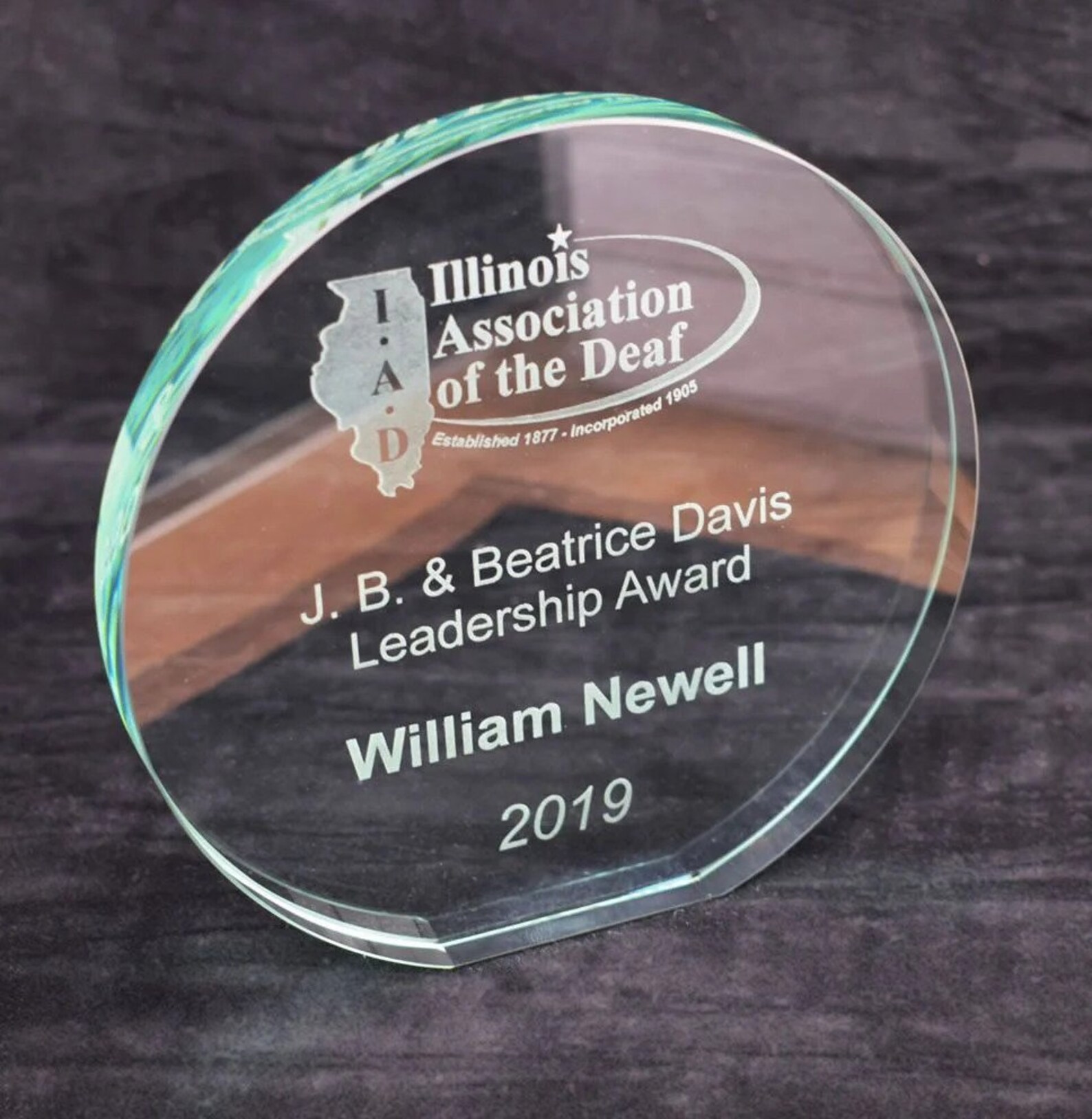 Personalised Engraved Poppy Jade Glass Corporate Trophy Award - Etsy