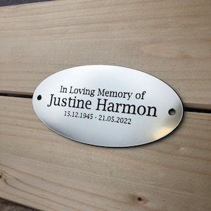 Personalised Bench Plaques, Remembrance Plaques, Outdoor Memorial ...